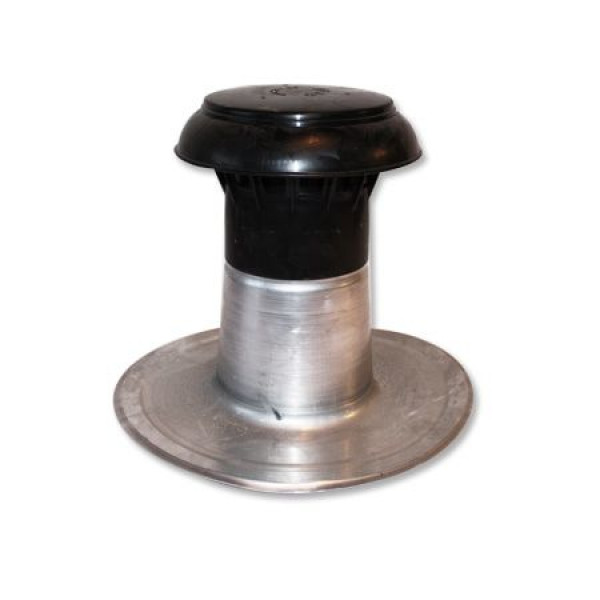 Ontluchting aluminium Ø 50-60 mm dubbelwandig compleet met kap